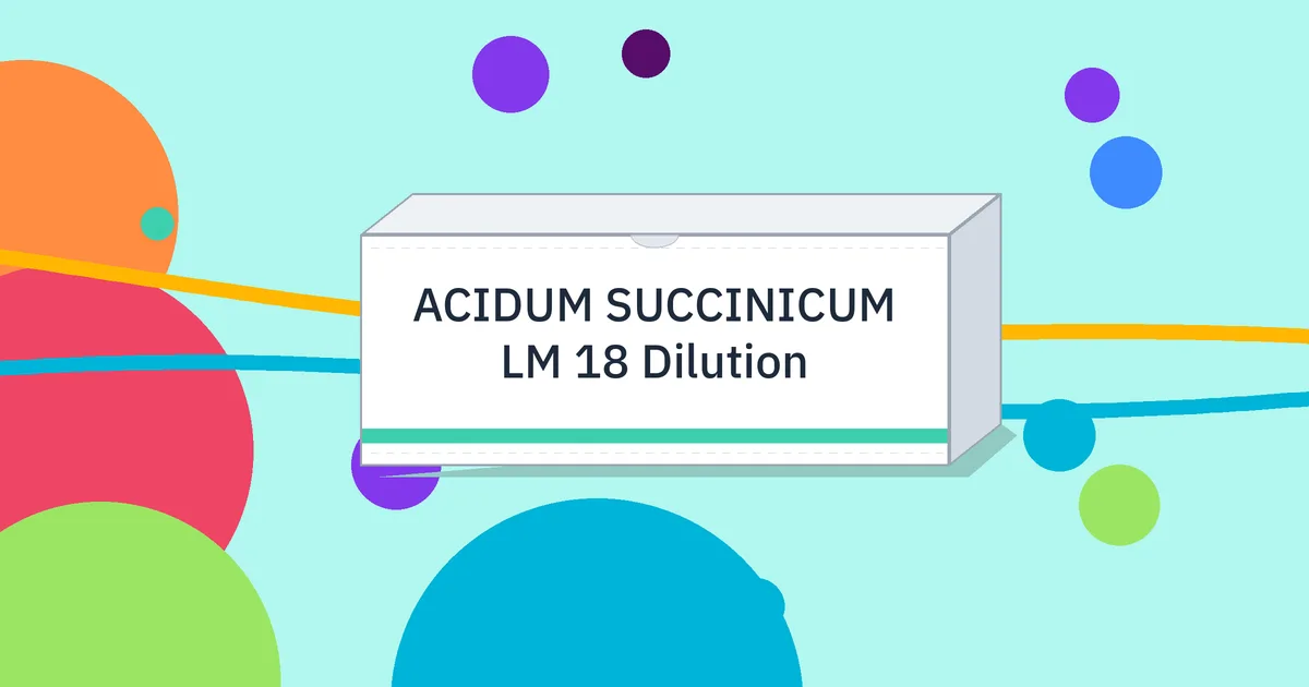 Symbolbild: Packung mit der Aufschrift ACIDUM SUCCINICUM LM 18 Dilution (PZN 13283985) – Verfügbarkeit und Bezug in Apotheken in Frankfurt am Main