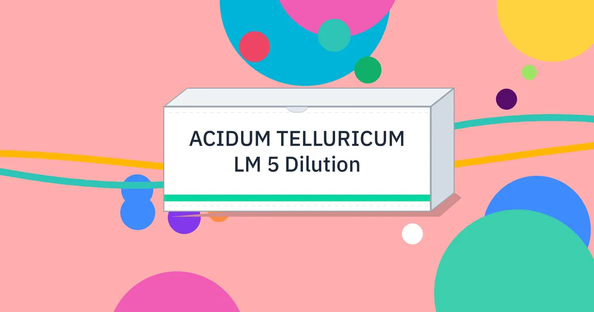 Symbolbild: Packung mit der Aufschrift ACIDUM TELLURICUM LM 5 Dilution (PZN 13287486) – Verfügbarkeit und Bezug in Apotheken in Frankfurt am Main
