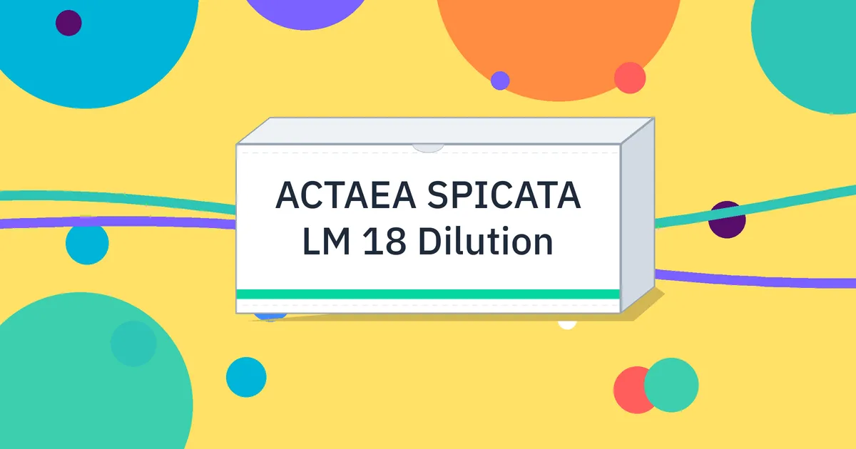 Symbolbild: Packung mit der Aufschrift ACTAEA SPICATA LM 18 Dilution (PZN 13293653) – Verfügbarkeit und Bezug in Apotheken in Frankfurt am Main