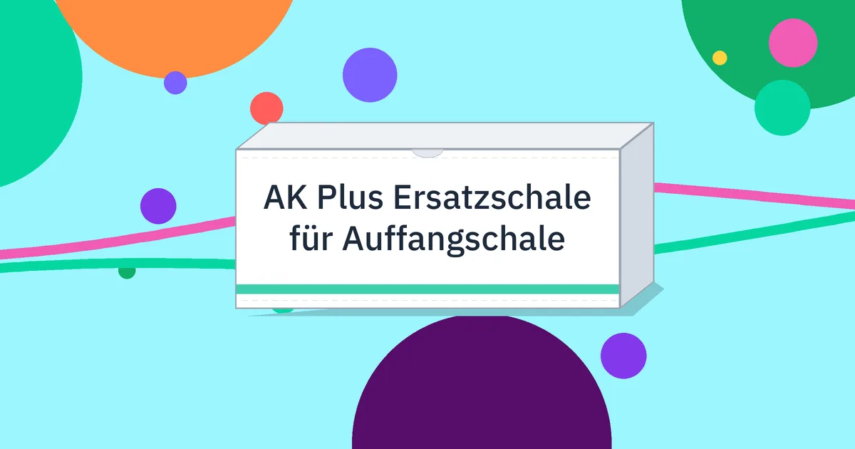 Symbolbild: Packung mit der Aufschrift AK Plus Ersatzschale für Auffangschale (PZN 16356414) – Verfügbarkeit und Bezug in Apotheken in Frankfurt am Main