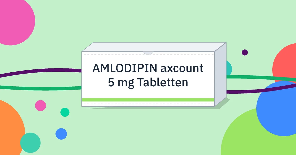 Symbolbild: Packung mit der Aufschrift AMLODIPIN axcount 5 mg Tabletten (PZN 12485729) – Verfügbarkeit und Bezug in Apotheken in Frankfurt am Main