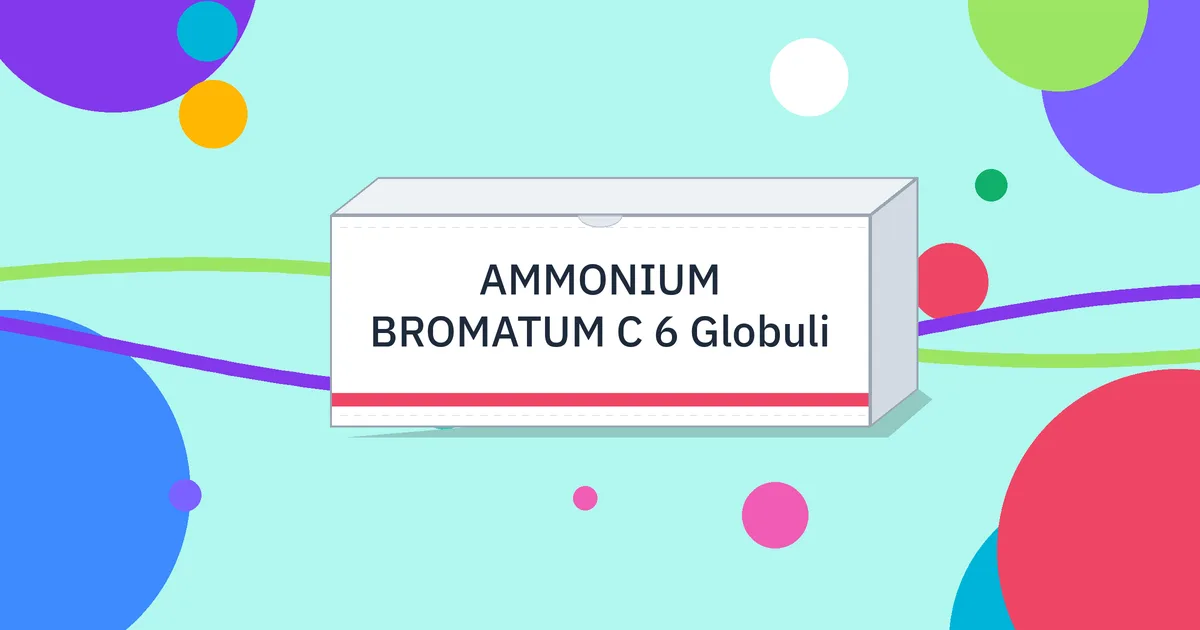 Symbolbild: Packung mit der Aufschrift AMMONIUM BROMATUM C 6 Globuli (PZN 19718504) – Verfügbarkeit und Bezug in Apotheken in Frankfurt am Main