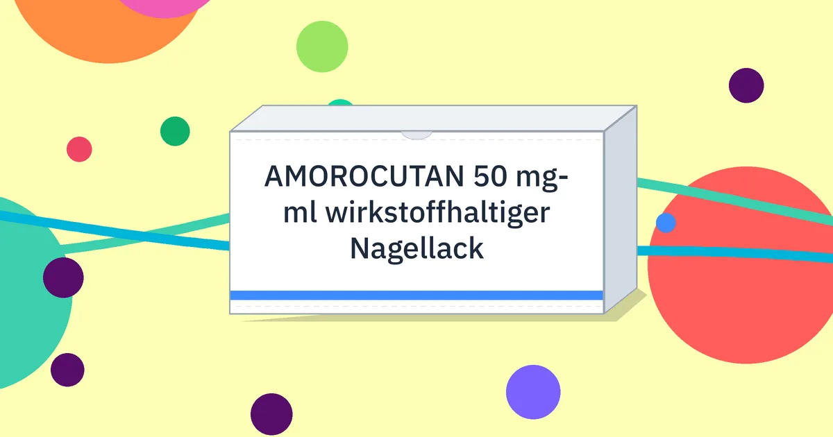 Symbolbild: Packung mit der Aufschrift AMOROCUTAN 50 mg-ml wirkstoffhaltiger Nagellack (PZN 10050536) – Verfügbarkeit und Bezug in Apotheken in Frankfurt am Main