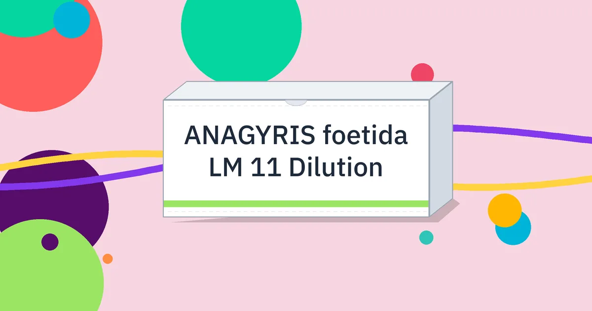 Symbolbild: Packung mit der Aufschrift ANAGYRIS foetida LM 11 Dilution (PZN 13328328) – Verfügbarkeit und Bezug in Apotheken in Frankfurt am Main