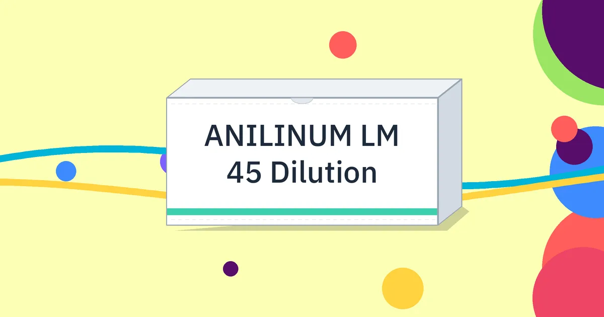 Symbolbild: Packung mit der Aufschrift ANILINUM LM 45 Dilution (PZN 12762666) – Verfügbarkeit und Bezug in Apotheken in Frankfurt am Main