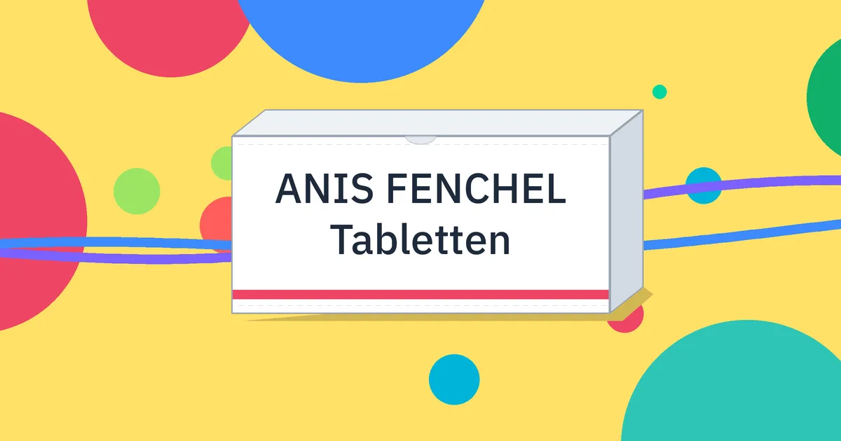 Symbolbild: Packung mit der Aufschrift ANIS FENCHEL Tabletten (PZN 19126979) – Verfügbarkeit und Bezug in Apotheken in Frankfurt am Main