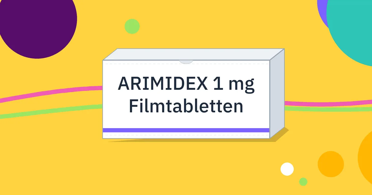 Symbolbild: Packung mit der Aufschrift ARIMIDEX 1 mg Filmtabletten (PZN 05567705) – Verfügbarkeit und Bezug in Apotheken in Frankfurt am Main