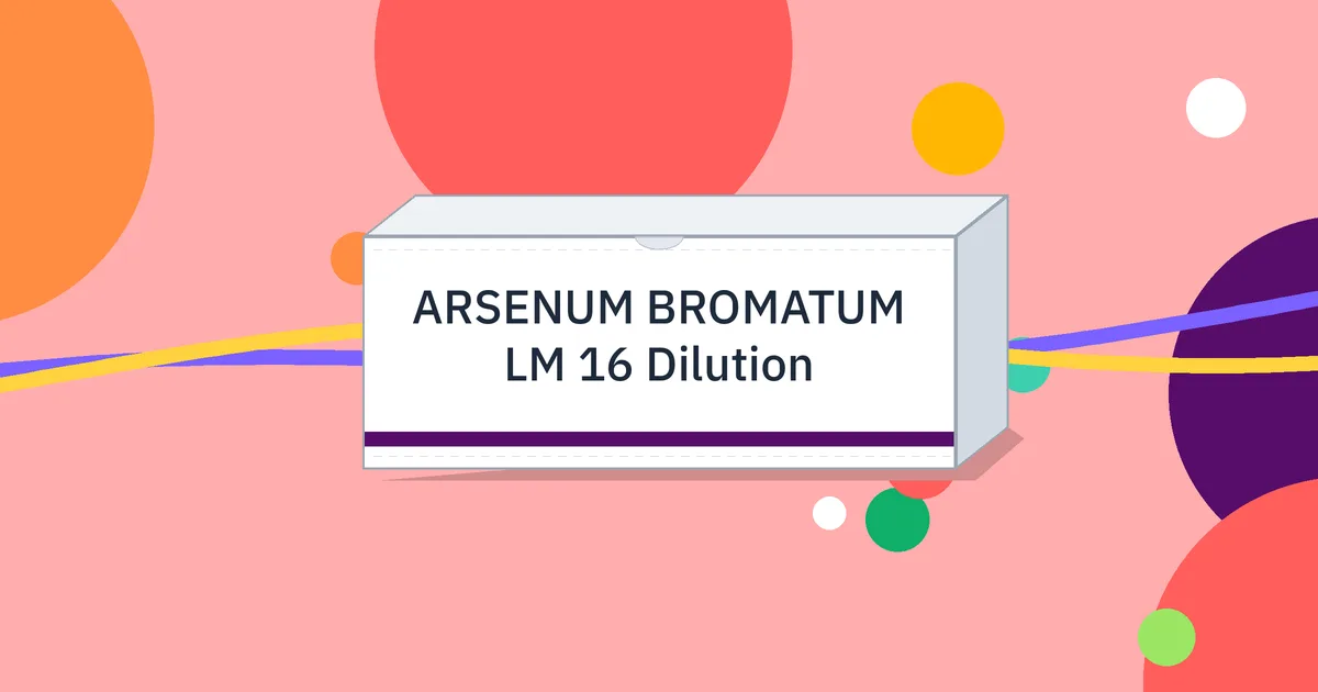 Symbolbild: Packung mit der Aufschrift ARSENUM BROMATUM LM 16 Dilution (PZN 12771369) – Verfügbarkeit und Bezug in Apotheken in Frankfurt am Main
