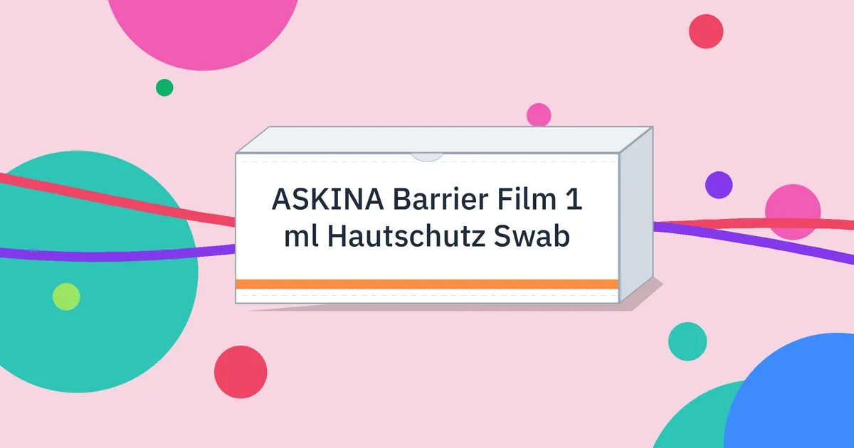 Symbolbild: Packung mit der Aufschrift ASKINA Barrier Film 1 ml Hautschutz Swab (PZN 17902209) – Verfügbarkeit und Bezug in Apotheken in Frankfurt am Main