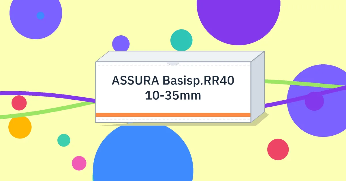 Symbolbild: Packung mit der Aufschrift ASSURA Basisp.RR40 10-35mm (PZN 03982937) – Verfügbarkeit und Bezug in Apotheken in Frankfurt am Main