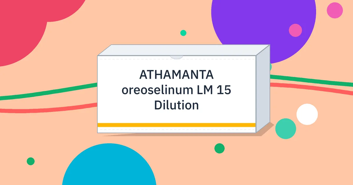 Symbolbild: Packung mit der Aufschrift ATHAMANTA oreoselinum LM 15 Dilution (PZN 13405951) – Verfügbarkeit und Bezug in Apotheken in Frankfurt am Main