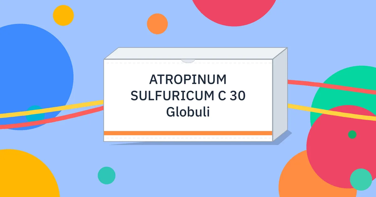 Symbolbild: Packung mit der Aufschrift ATROPINUM SULFURICUM C 30 Globuli (PZN 16689245) – Verfügbarkeit und Bezug in Apotheken in Frankfurt am Main
