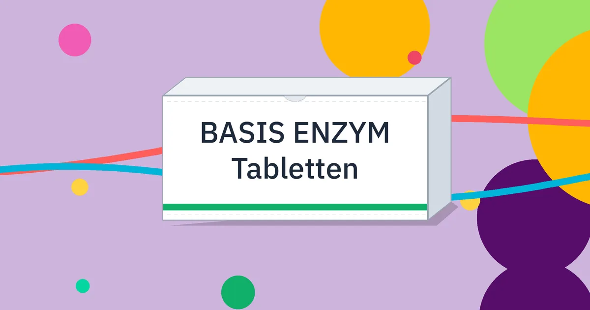 Symbolbild: Packung mit der Aufschrift BASIS ENZYM Tabletten (PZN 11161083) – Verfügbarkeit und Bezug in Apotheken in Frankfurt am Main