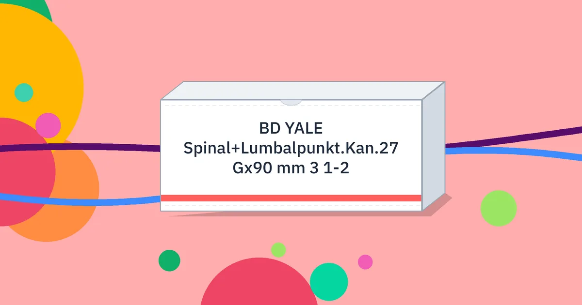 Symbolbild: Packung mit der Aufschrift BD YALE Spinal+Lumbalpunkt.Kan.27 Gx90 mm 3 1-2 (PZN 07546015) – Verfügbarkeit und Bezug in Apotheken in Frankfurt am Main