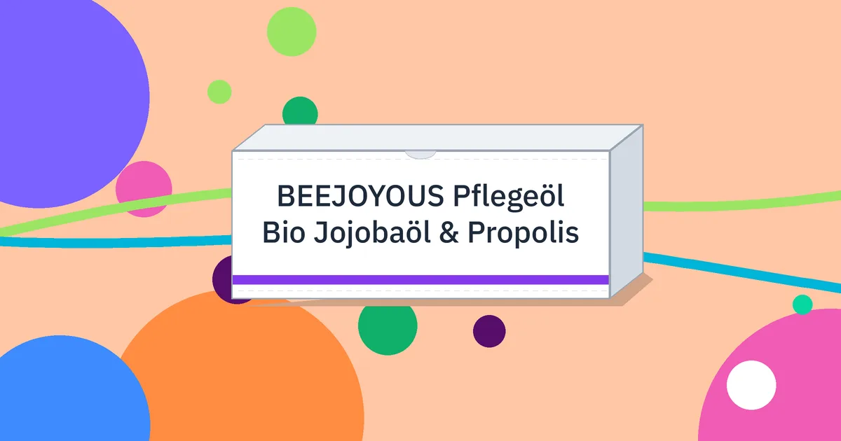 Symbolbild: Packung mit der Aufschrift BEEJOYOUS Pflegeöl Bio Jojobaöl & Propolis (PZN 19365164) – Verfügbarkeit und Bezug in Apotheken in Frankfurt am Main