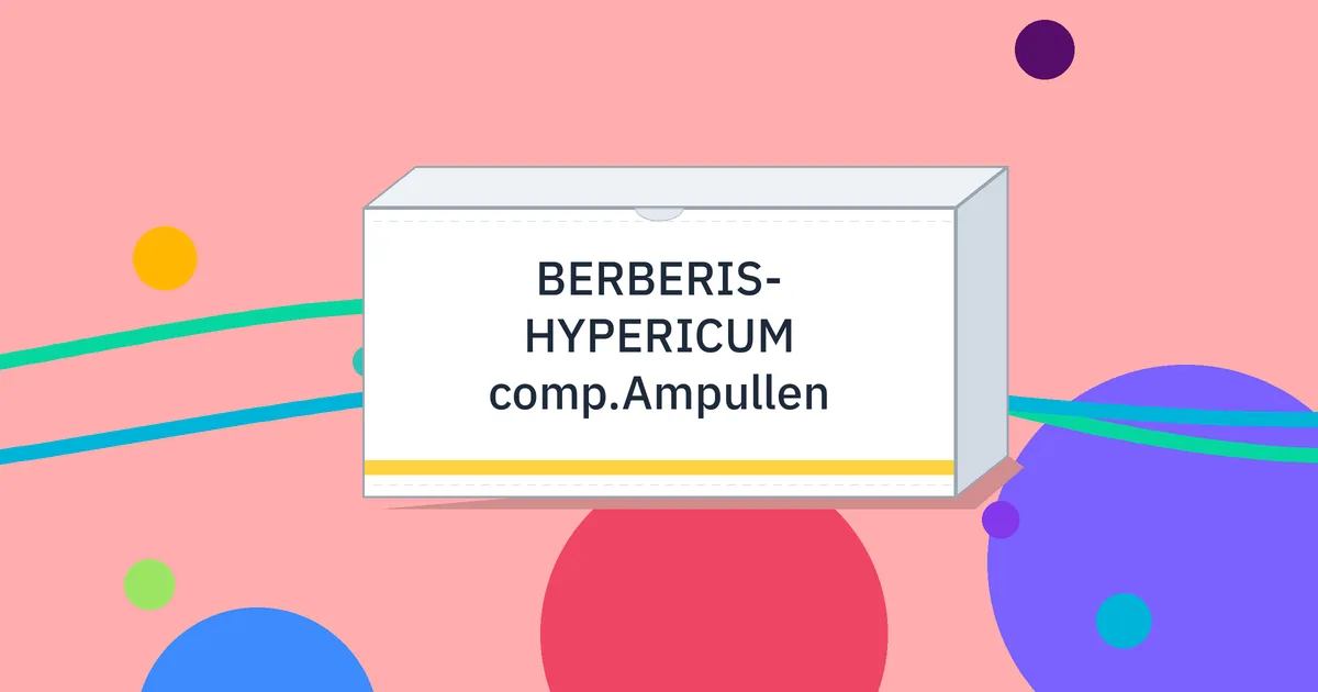 Symbolbild: Packung mit der Aufschrift BERBERIS-HYPERICUM comp.Ampullen (PZN 01750890) – Verfügbarkeit und Bezug in Apotheken in Frankfurt am Main