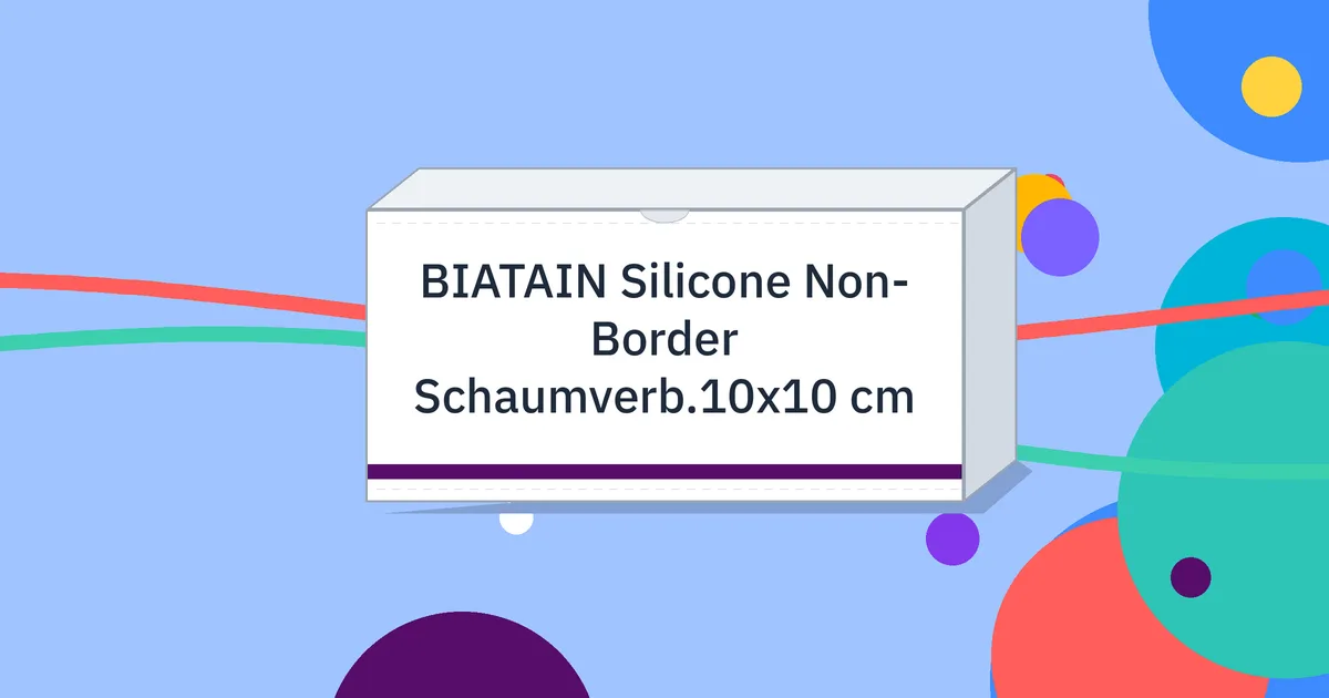 Symbolbild: Packung mit der Aufschrift BIATAIN Silicone Non-Border Schaumverb.10x10 cm (PZN 20607939) – Verfügbarkeit und Bezug in Apotheken in Frankfurt am Main