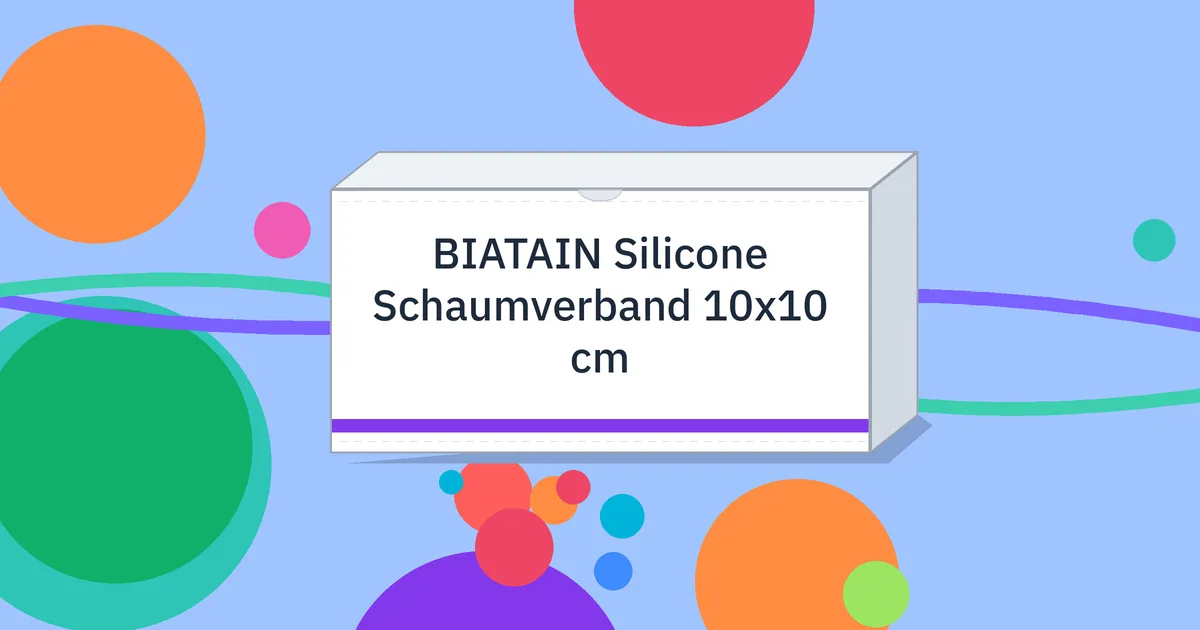 Symbolbild: Packung mit der Aufschrift BIATAIN Silicone Schaumverband 10x10 cm (PZN 12552213) – Verfügbarkeit und Bezug in Apotheken in Frankfurt am Main