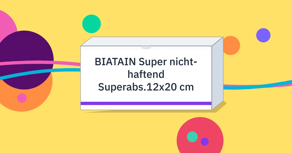 Symbolbild: Packung mit der Aufschrift BIATAIN Super nicht-haftend Superabs.12x20 cm (PZN 11159867) – Verfügbarkeit und Bezug in Apotheken in Frankfurt am Main