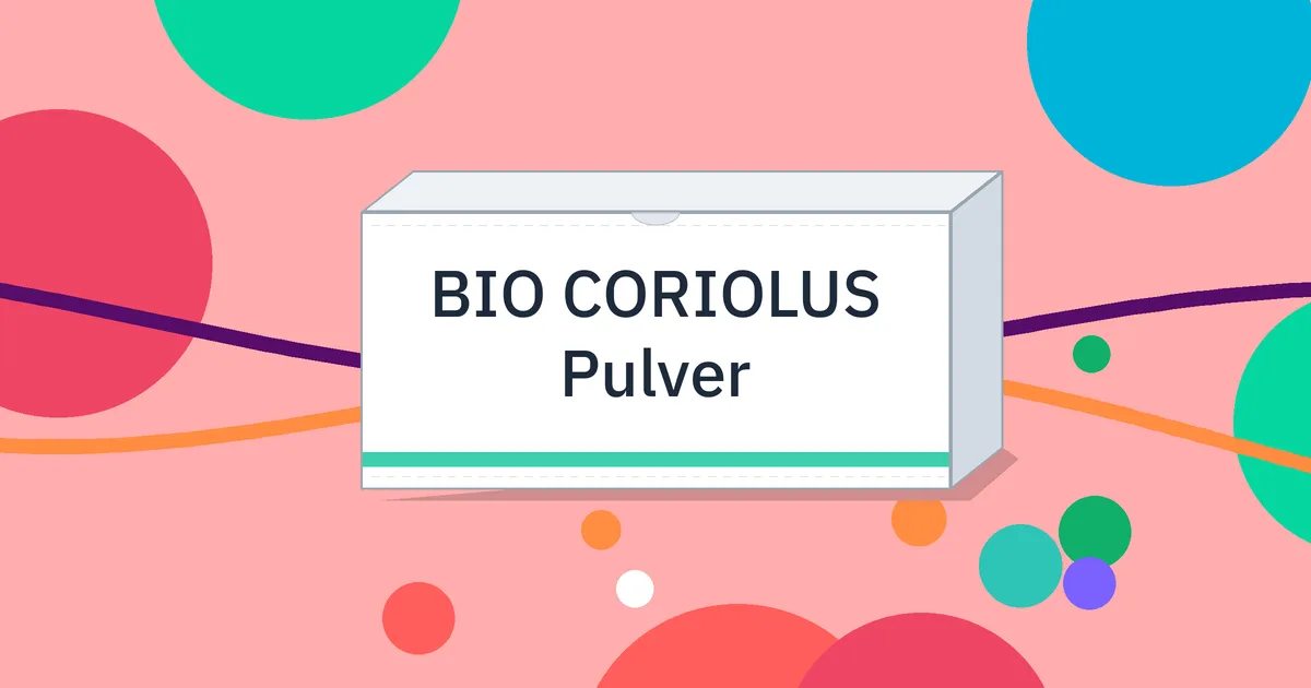 Symbolbild: Packung mit der Aufschrift BIO CORIOLUS Pulver (PZN 17575012) – Verfügbarkeit und Bezug in Apotheken in Frankfurt am Main