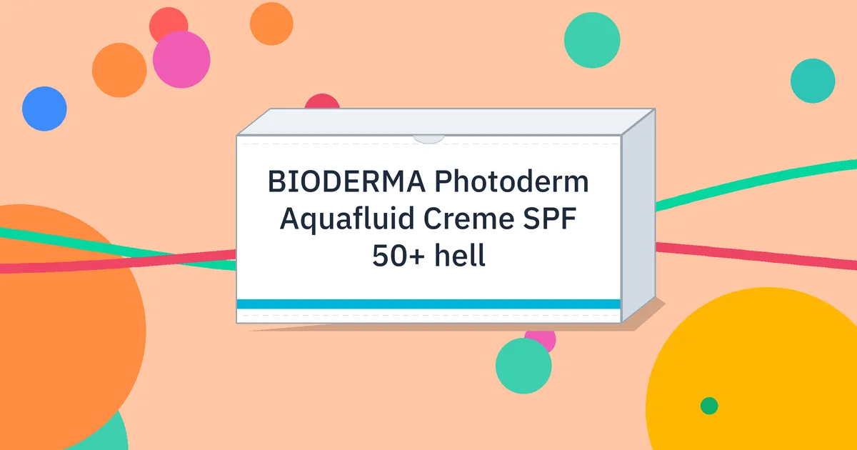 Symbolbild: Packung mit der Aufschrift BIODERMA Photoderm Aquafluid Creme SPF 50+ hell (PZN 17669842) – Verfügbarkeit und Bezug in Apotheken in Frankfurt am Main
