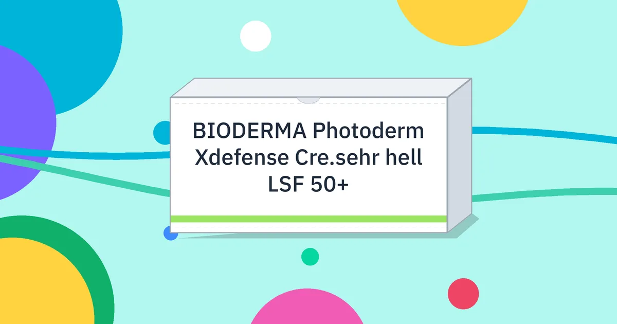 Symbolbild: Packung mit der Aufschrift BIODERMA Photoderm Xdefense Cre.sehr hell LSF 50+ (PZN 19683504) – Verfügbarkeit und Bezug in Apotheken in Frankfurt am Main