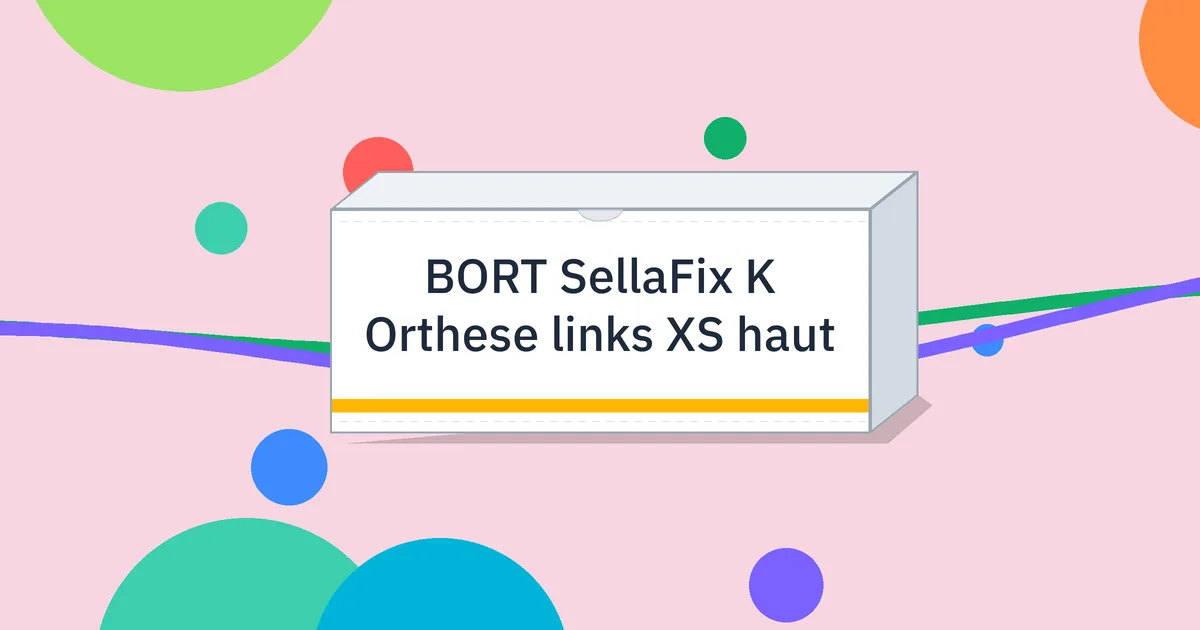 Symbolbild: Packung mit der Aufschrift BORT SellaFix K Orthese links XS haut (PZN 08522778) – Verfügbarkeit und Bezug in Apotheken in Frankfurt am Main