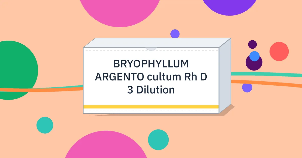 Symbolbild: Packung mit der Aufschrift BRYOPHYLLUM ARGENTO cultum Rh D 3 Dilution (PZN 01629711) – Verfügbarkeit und Bezug in Apotheken in Frankfurt am Main