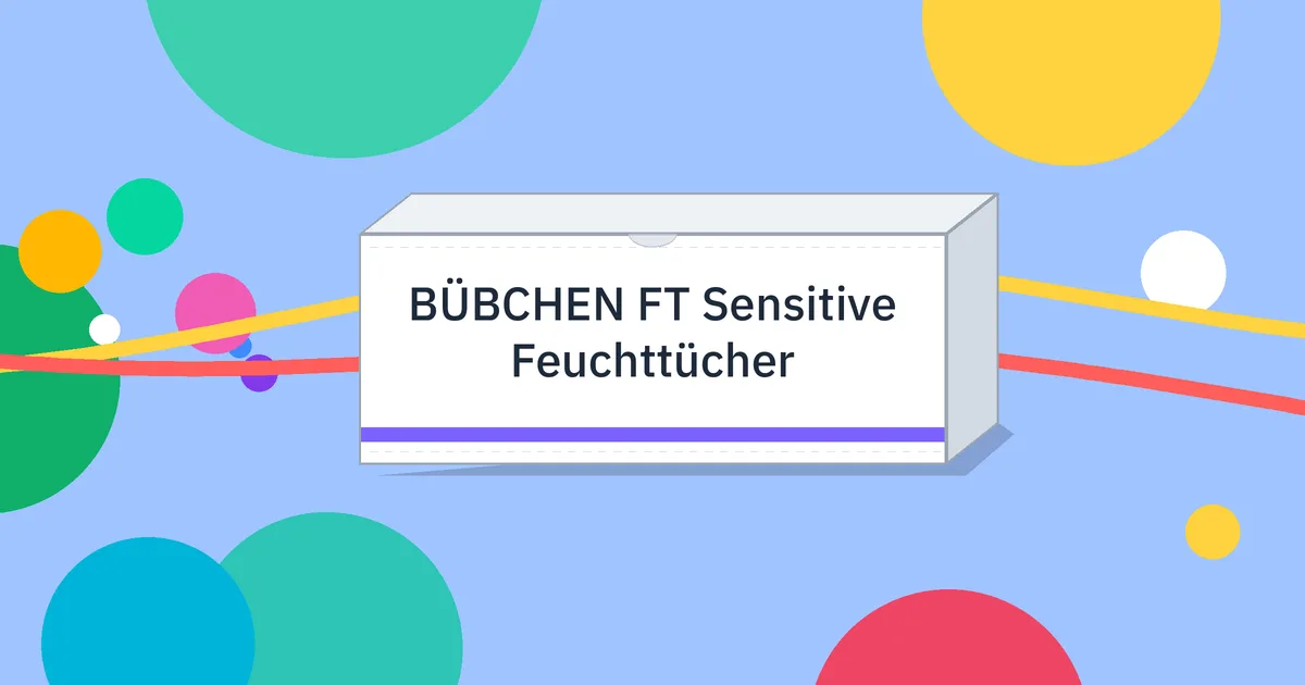 Symbolbild: Packung mit der Aufschrift BÜBCHEN FT Sensitive Feuchttücher (PZN 13868728) – Verfügbarkeit und Bezug in Apotheken in Frankfurt am Main