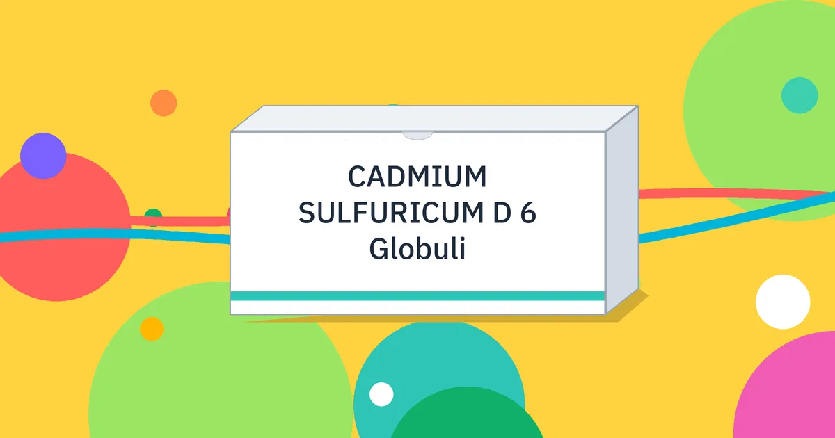 Symbolbild: Packung mit der Aufschrift CADMIUM SULFURICUM D 6 Globuli (PZN 16689618) – Verfügbarkeit und Bezug in Apotheken in Frankfurt am Main