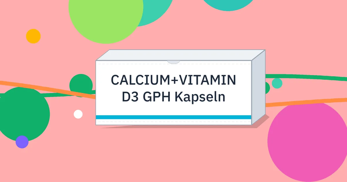 Symbolbild: Packung mit der Aufschrift CALCIUM+VITAMIN D3 GPH Kapseln (PZN 04424369) – Verfügbarkeit und Bezug in Apotheken in Frankfurt am Main