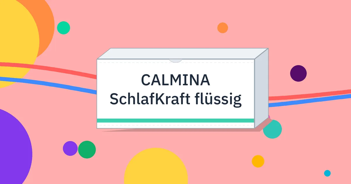 Symbolbild: Packung mit der Aufschrift CALMINA SchlafKraft flüssig (PZN 10745882) – Verfügbarkeit und Bezug in Apotheken in Frankfurt am Main