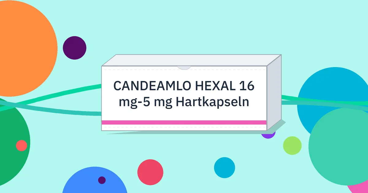 Symbolbild: Packung mit der Aufschrift CANDEAMLO HEXAL 16 mg-5 mg Hartkapseln (PZN 12343857) – Verfügbarkeit und Bezug in Apotheken in Frankfurt am Main