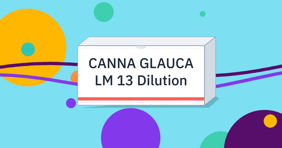 Symbolbild: Packung mit der Aufschrift CANNA GLAUCA LM 13 Dilution (PZN 13413005) – Verfügbarkeit und Bezug in Apotheken in Frankfurt am Main