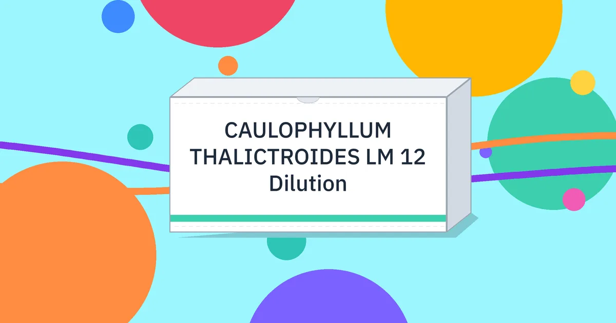 Symbolbild: Packung mit der Aufschrift CAULOPHYLLUM THALICTROIDES LM 12 Dilution (PZN 13434757) – Verfügbarkeit und Bezug in Apotheken in Frankfurt am Main