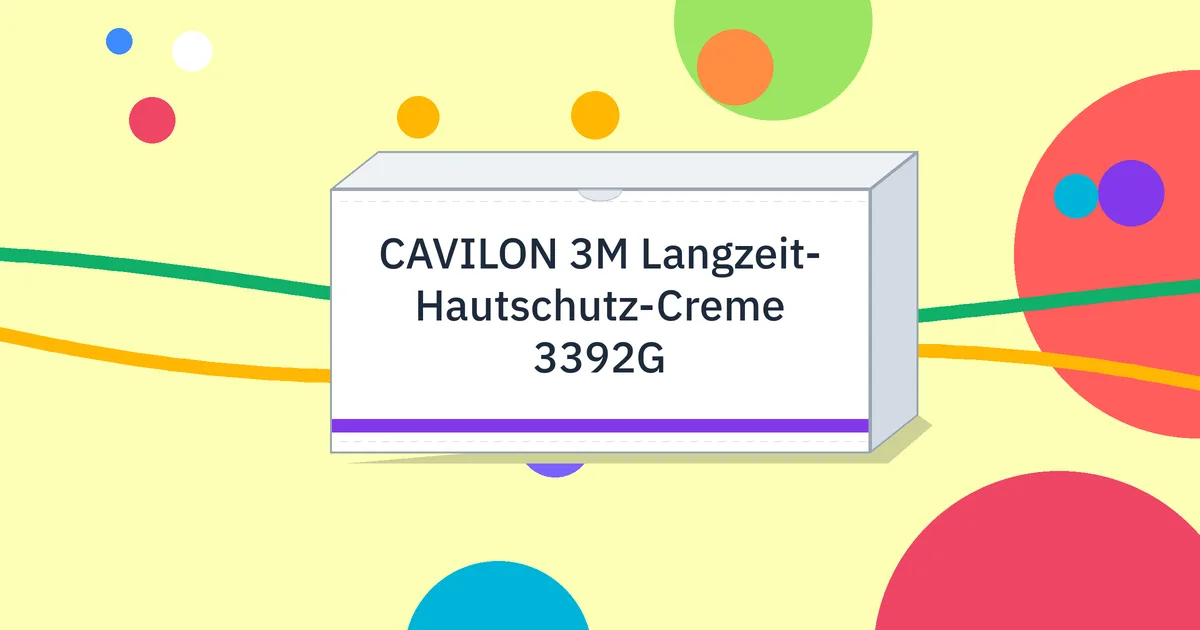 Symbolbild: Packung mit der Aufschrift CAVILON 3M Langzeit-Hautschutz-Creme 3392G (PZN 09290169) – Verfügbarkeit und Bezug in Apotheken in Frankfurt am Main