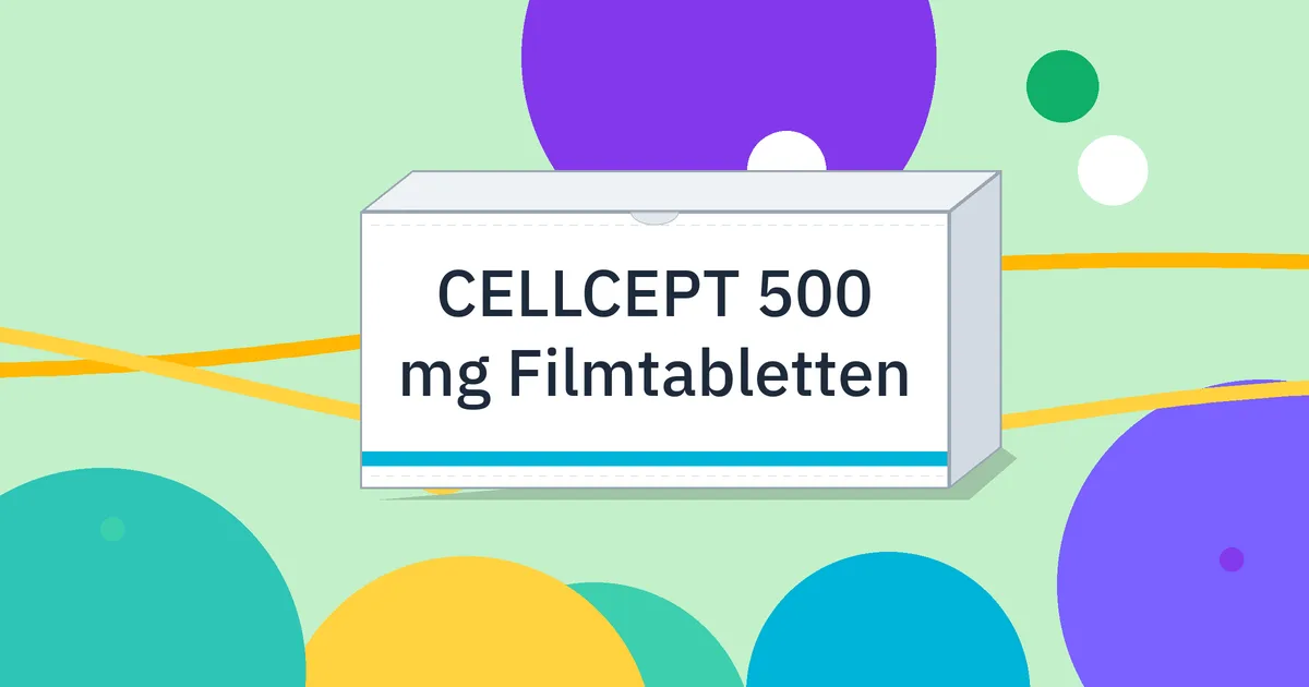 Symbolbild: Packung mit der Aufschrift CELLCEPT 500 mg Filmtabletten (PZN 06310109) – Verfügbarkeit und Bezug in Apotheken in Frankfurt am Main