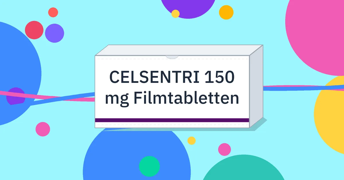Symbolbild: Packung mit der Aufschrift CELSENTRI 150 mg Filmtabletten (PZN 18121572) – Verfügbarkeit und Bezug in Apotheken in Frankfurt am Main
