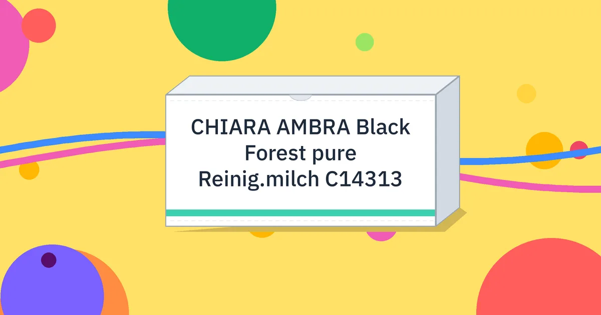 Symbolbild: Packung mit der Aufschrift CHIARA AMBRA Black Forest pure Reinig.milch C14313 (PZN 09948321) – Verfügbarkeit und Bezug in Apotheken in Frankfurt am Main