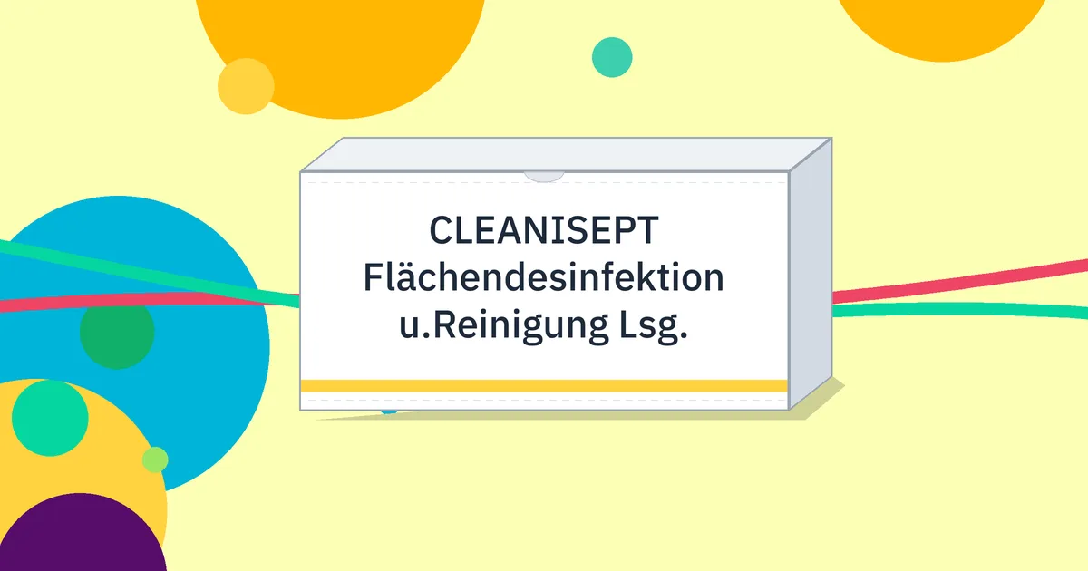 Symbolbild: Packung mit der Aufschrift CLEANISEPT Flächendesinfektion u.Reinigung Lsg. (PZN 01834753) – Verfügbarkeit und Bezug in Apotheken in Frankfurt am Main