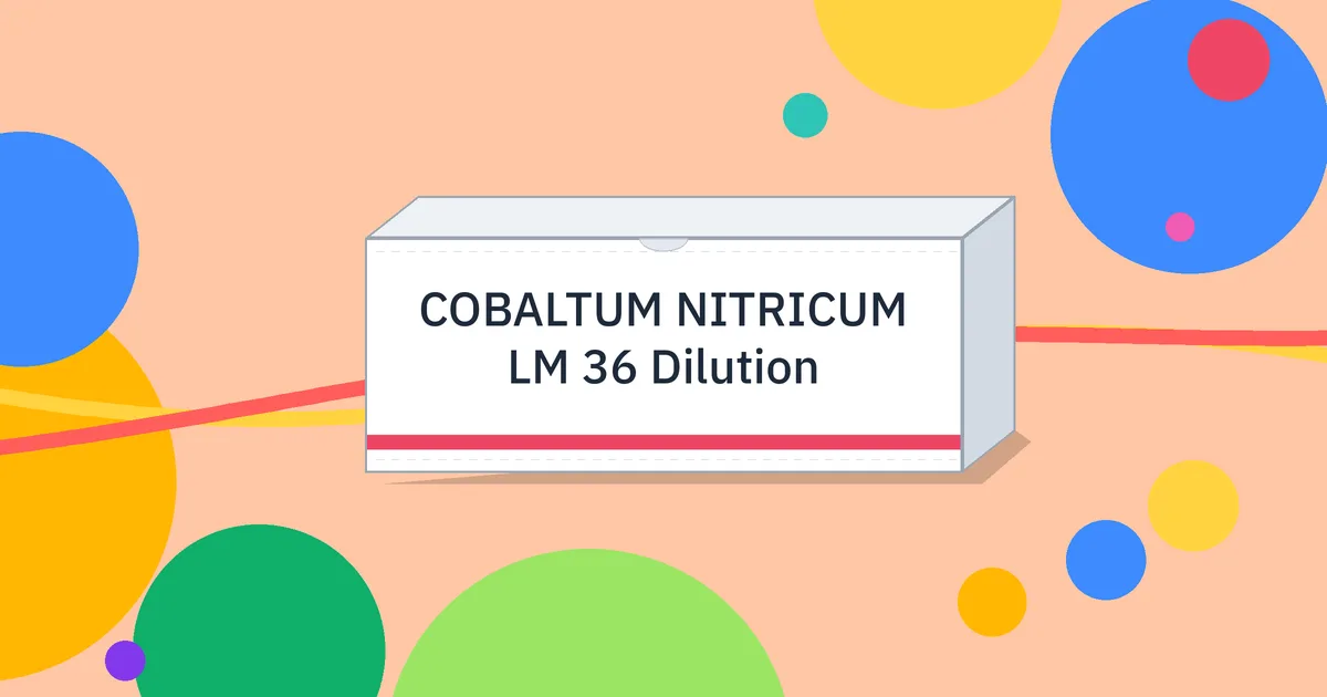 Symbolbild: Packung mit der Aufschrift COBALTUM NITRICUM LM 36 Dilution (PZN 12823818) – Verfügbarkeit und Bezug in Apotheken in Frankfurt am Main