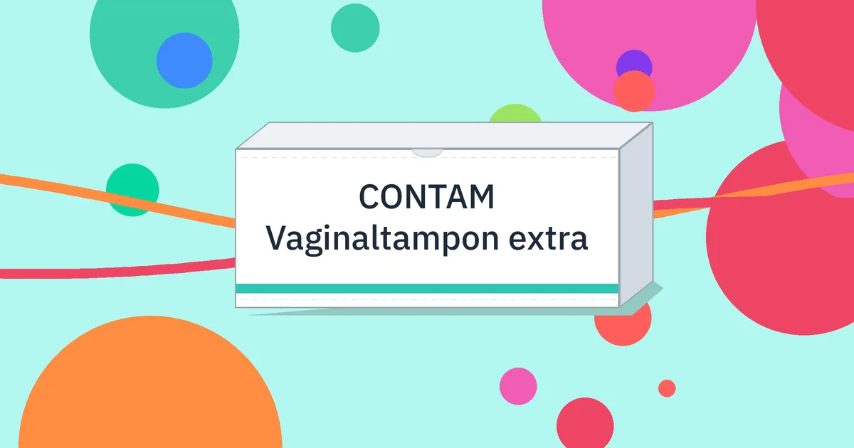 Symbolbild: Packung mit der Aufschrift CONTAM Vaginaltampon extra (PZN 00652180) – Verfügbarkeit und Bezug in Apotheken in Frankfurt am Main
