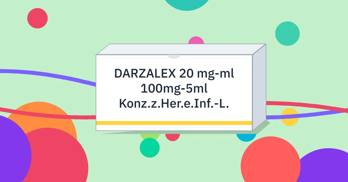 Symbolbild: Packung mit der Aufschrift DARZALEX 20 mg-ml 100mg-5ml Konz.z.Her.e.Inf.-L. (PZN 11564467) – Verfügbarkeit und Bezug in Apotheken in Frankfurt am Main