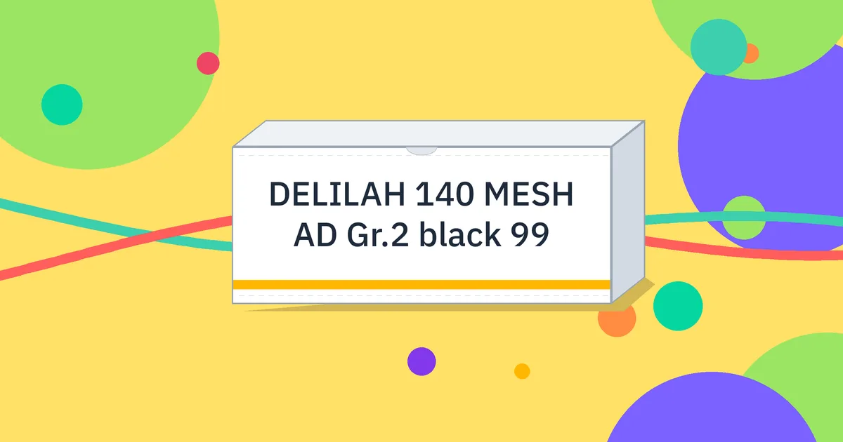 Symbolbild: Packung mit der Aufschrift DELILAH 140 MESH AD Gr.2 black 99 (PZN 13849292) – Verfügbarkeit und Bezug in Apotheken in Frankfurt am Main