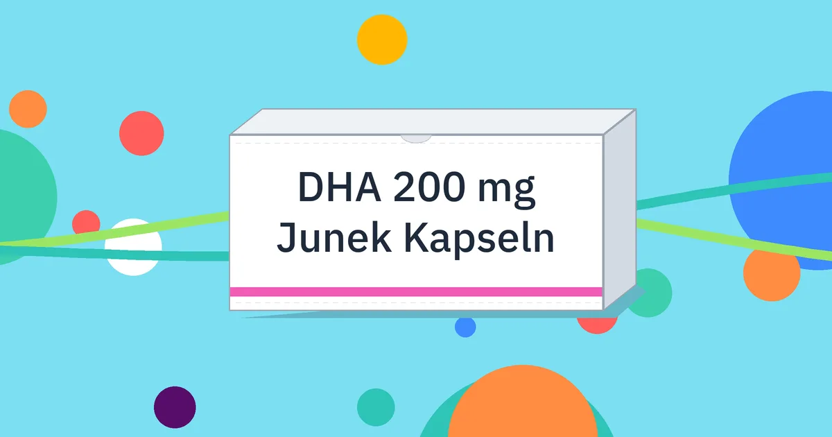 Symbolbild: Packung mit der Aufschrift DHA 200 mg Junek Kapseln (PZN 11189733) – Verfügbarkeit und Bezug in Apotheken in Frankfurt am Main