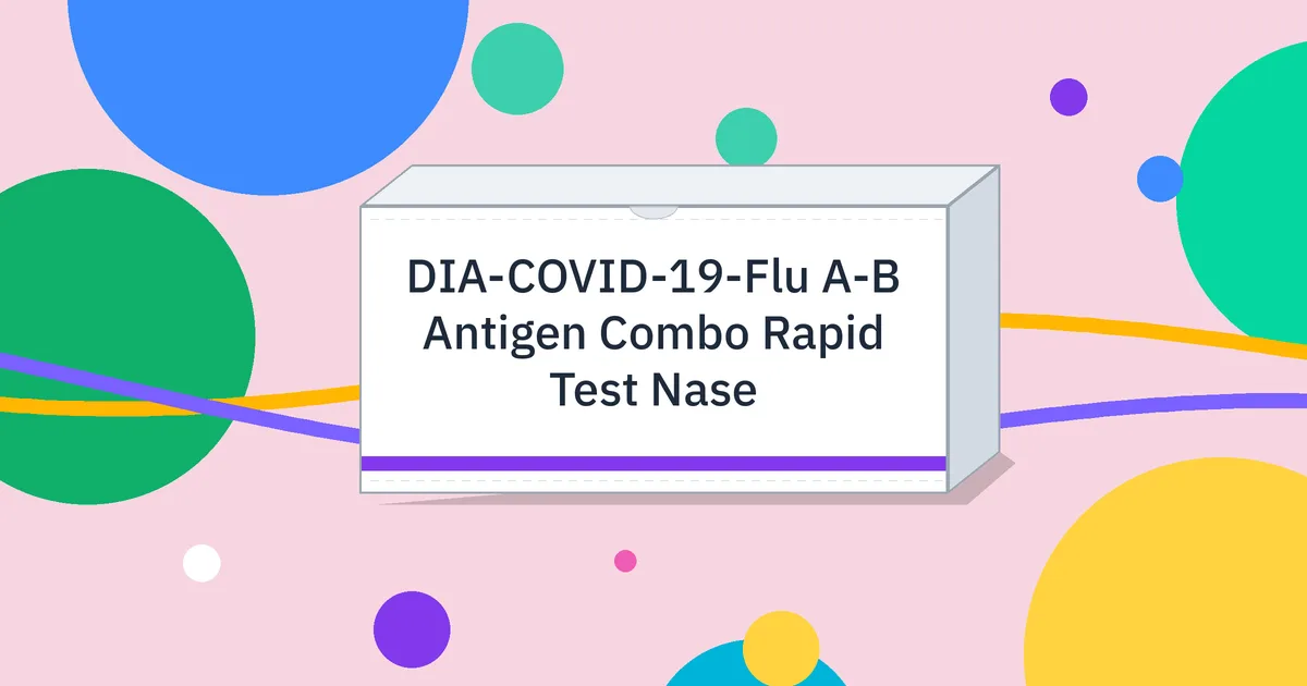 Symbolbild: Packung mit der Aufschrift DIA-COVID-19-Flu A-B Antigen Combo Rapid Test Nase (PZN 17181052) – Verfügbarkeit und Bezug in Apotheken in Frankfurt am Main