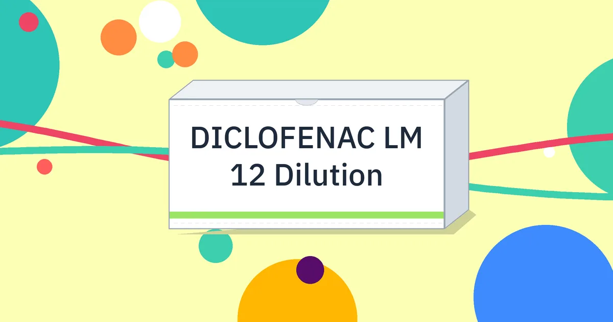 Symbolbild: Packung mit der Aufschrift DICLOFENAC LM 12 Dilution (PZN 12841294) – Verfügbarkeit und Bezug in Apotheken in Frankfurt am Main