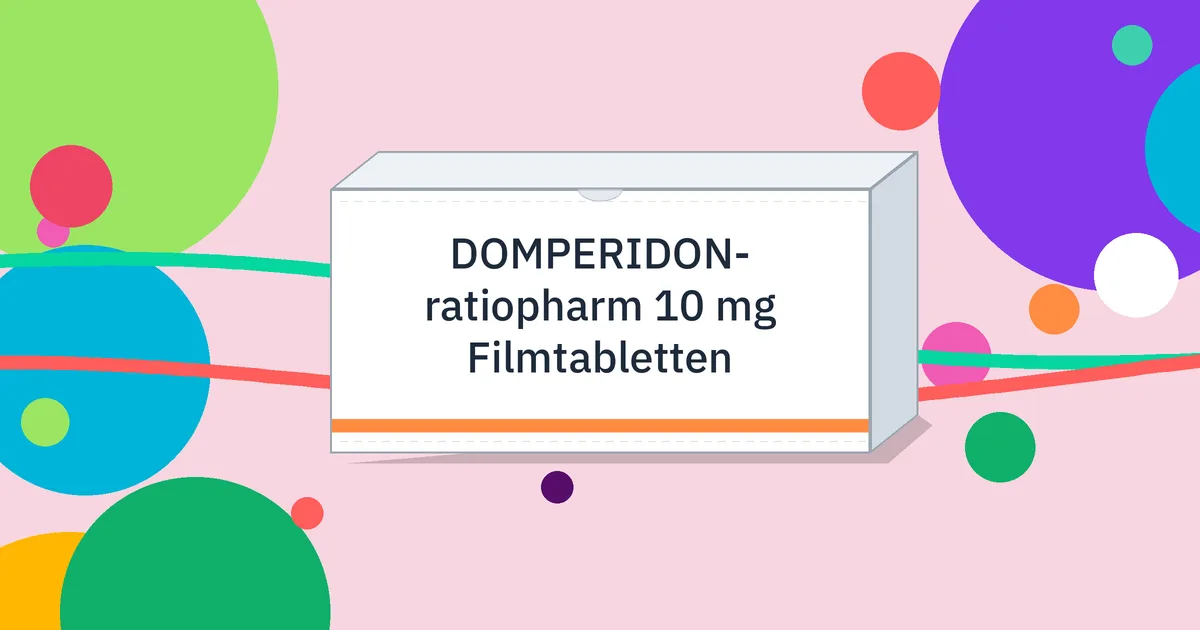 Symbolbild: Packung mit der Aufschrift DOMPERIDON-ratiopharm 10 mg Filmtabletten (PZN 03099080) – Verfügbarkeit und Bezug in Apotheken in Frankfurt am Main