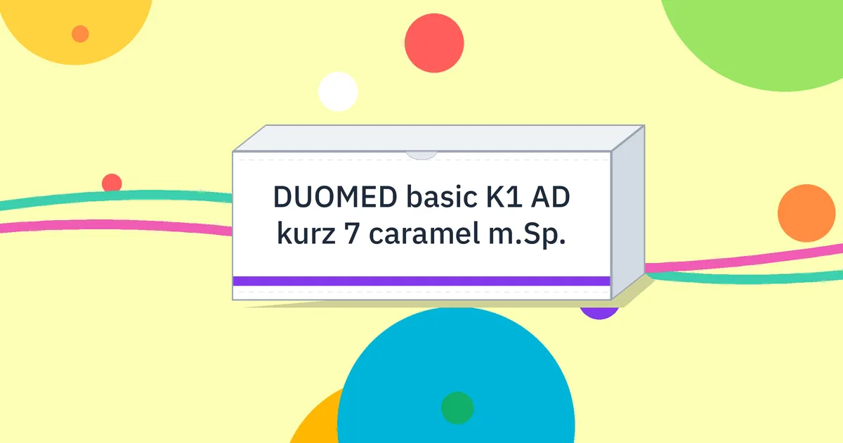 Symbolbild: Packung mit der Aufschrift DUOMED basic K1 AD kurz 7 caramel m.Sp. (PZN 20904034) – Verfügbarkeit und Bezug in Apotheken in Frankfurt am Main