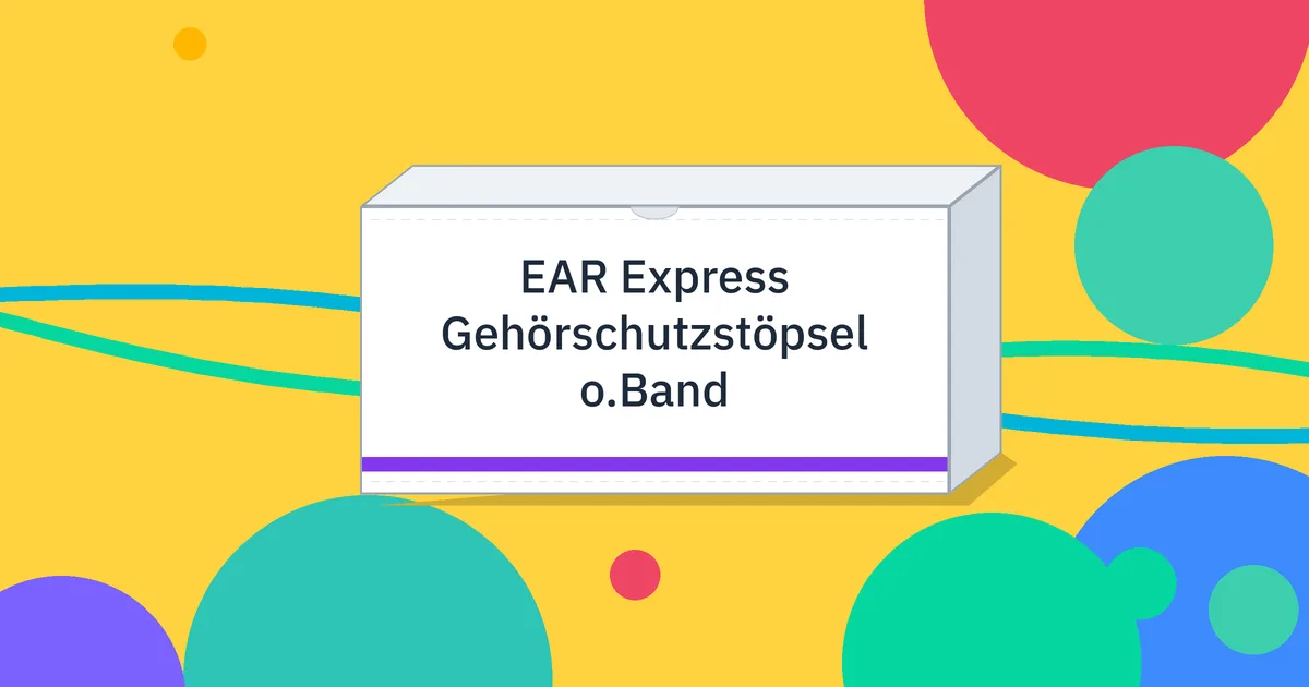 Symbolbild: Packung mit der Aufschrift EAR Express Gehörschutzstöpsel o.Band (PZN 01785374) – Verfügbarkeit und Bezug in Apotheken in Frankfurt am Main